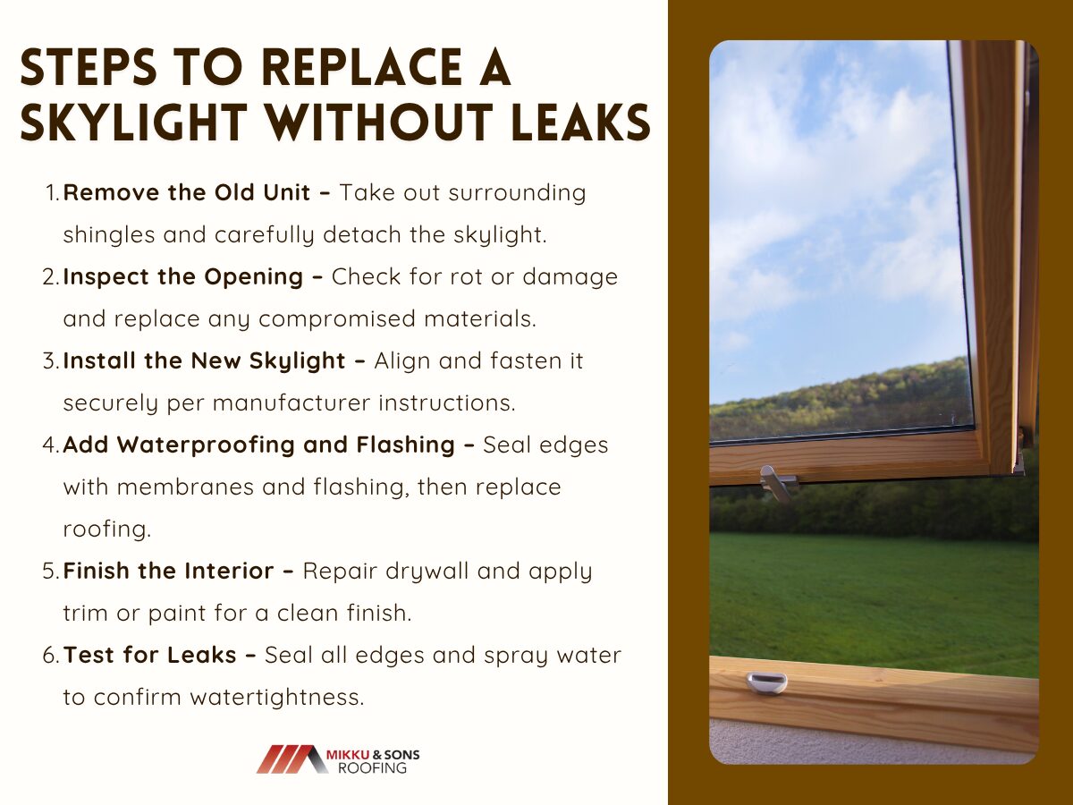 Your Complete Guide to Replacing a Skylight - Mikku & Sons Roofing